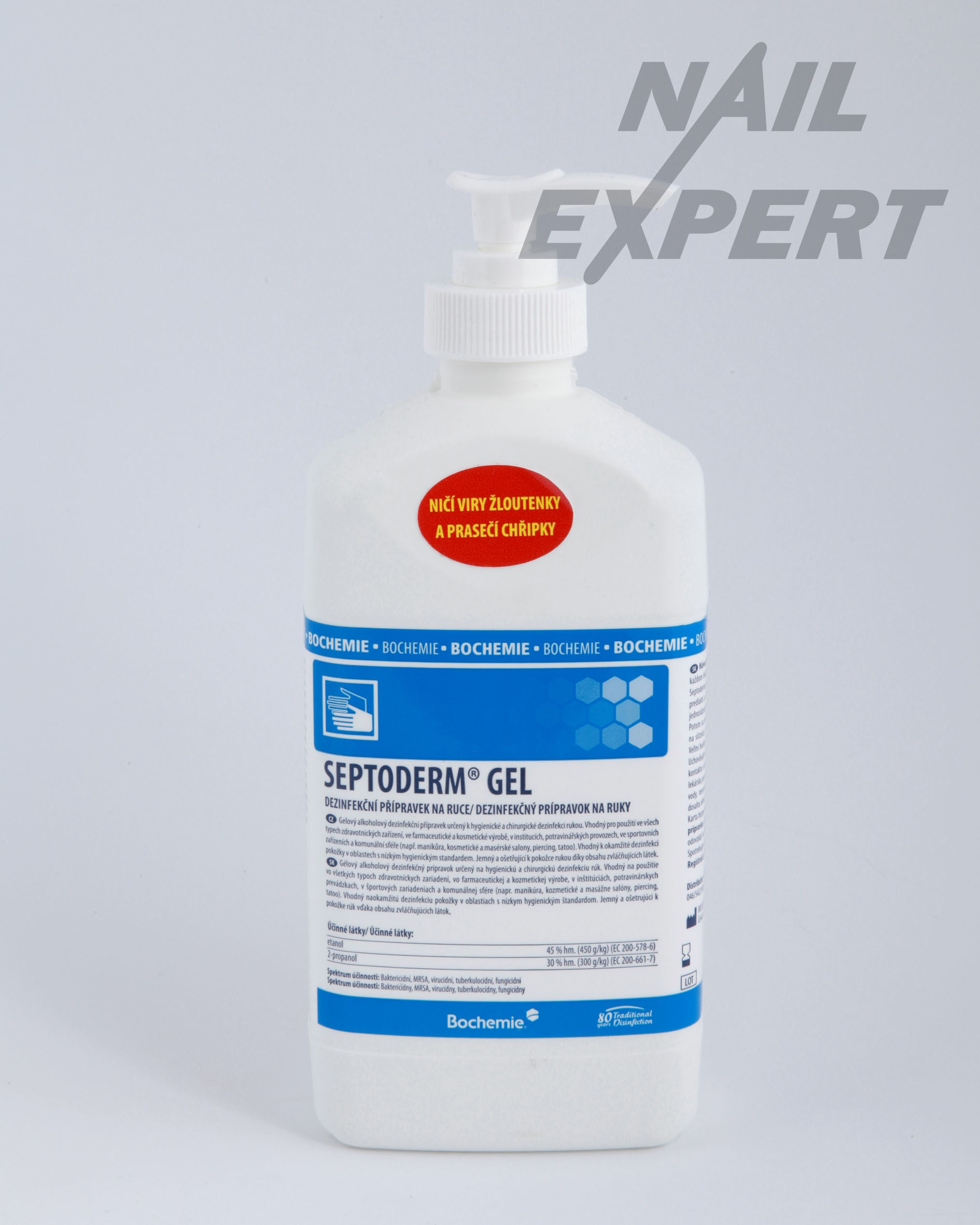 Septoderm gel - Desinfekce a rukavice